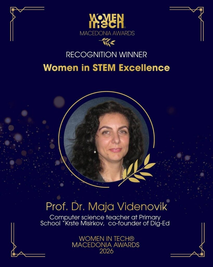 Maja Videnovik, from Dig-Ed, receives recognition “Women in STEM ...